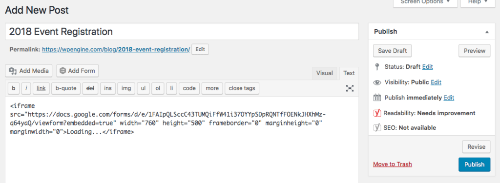 Embedding & Using Google Forms in WordPress